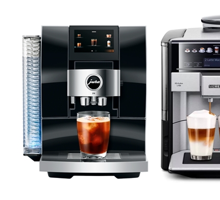 Kaffe espressomaskiner, hele kaffebønner, kværne samt barista tilbehør